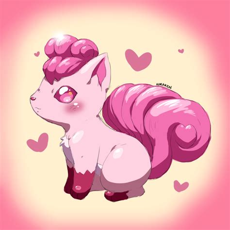 Pink Vulpix By Aurakin Arts On Deviantart
