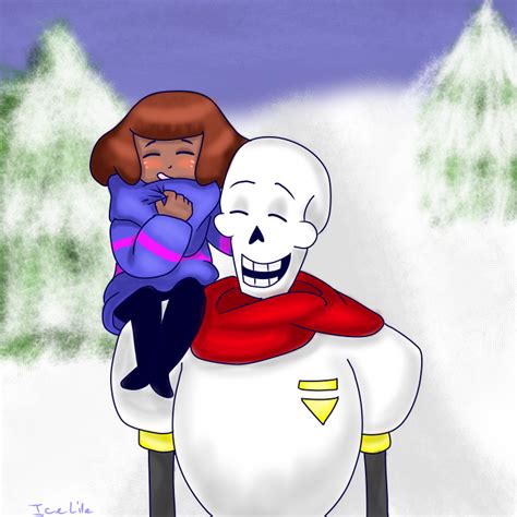 Frisk And Papyrus By Ice Lile On Deviantart