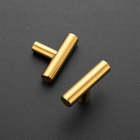 Chi Charter House Innovations 30 Pack Gold T Bar Cabinet Knobs 2 Inch Dresser Knobs Brushed