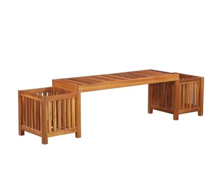 vidaXL Banco vasos de jardim madeira de acácia maciça 180x40x44 cm vidaXL pt
