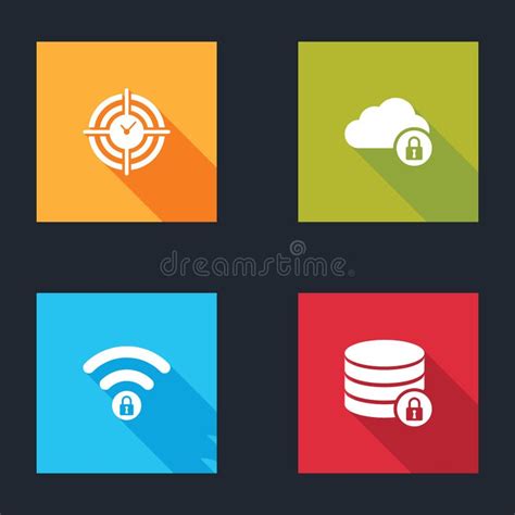 Set Time Management Cloud Computing Lock Wifi Locked And Server