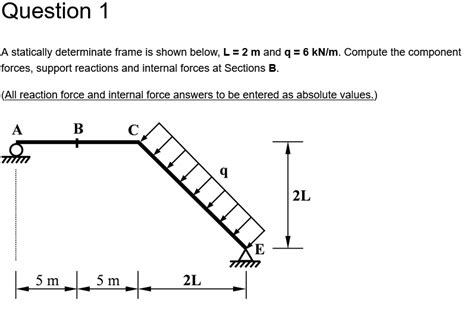 Solved Question 1a Statically Determinate Frame Is Shown Solved Question 1a Statically Determinate Frame Is Shown