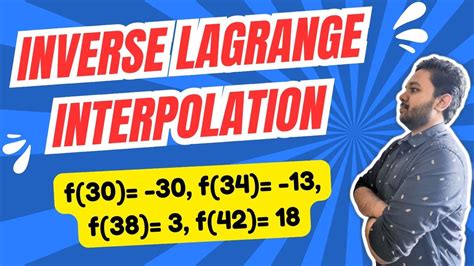 Inverse Lagrange Interpolation Solved Example Engineering