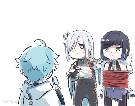 Shenhe Yelan And Chongyun Genshin Impact Drawn By Xinzoruo Danbooru