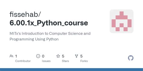 GitHub Fissehab 6 00 1x Python Course MITx S Introduction To Computer Science And Programming