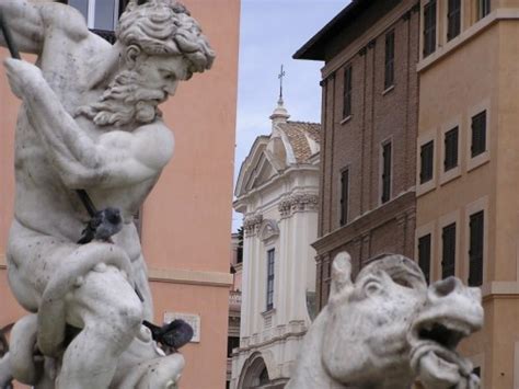Roma Fontana Del Nettuno E Chiesa Di Santapollinare