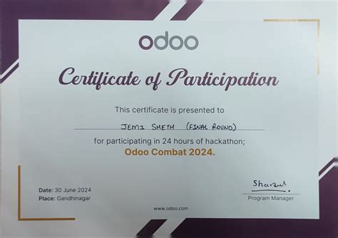 Jemi Sheth On Linkedin Odoocombat2024 Hackathon Teamwork