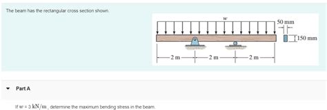 Solved The Beam Has The Rectangular Cross Section Shown