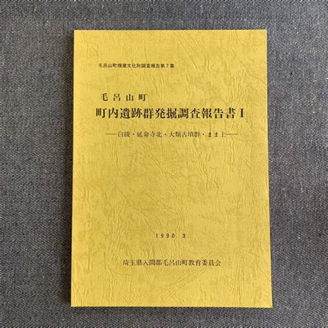 Yahooオークション 毛呂山町 町内遺跡群発掘調査報告書1 Ⅰ 白綾延命