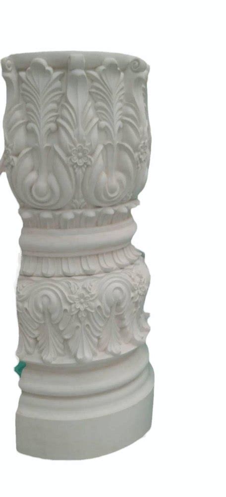 White 20mm Grc Flower Design Column Compressive Strength 6000 Psi At