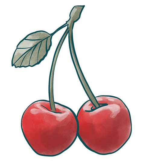 Simple Cherry Drawing