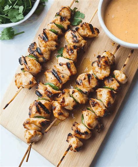 Grilled Thai Coconut Chicken Skewers Recipe