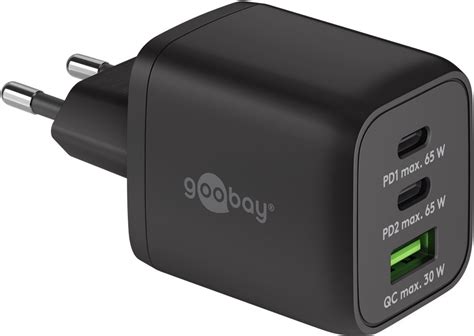Goobay 230v Usb C Pd Qc Multiport Oplader 65w Sort Av Cables Dk