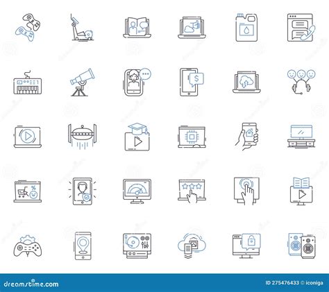 Machine Intelligence Linear Icons Set Automation Algorithms Robotics