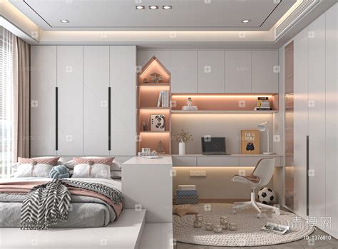 【榻榻米儿童房3d模型】 现代vr有灯光有贴图max2016榻榻米儿童房3d模型下载 Id1376810 免费3dmax模型库 青模3d模型网