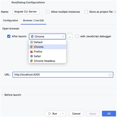 Run And Debug Angular Applications Intellij Idea Documentation