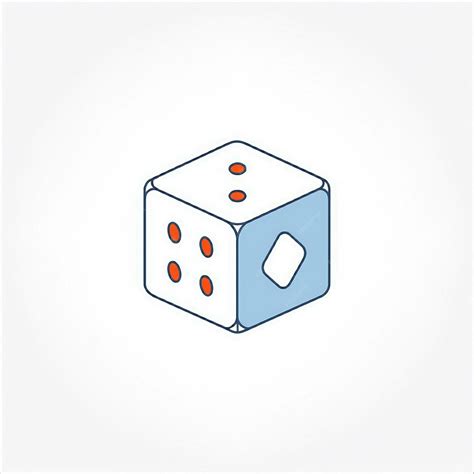 Un Dibujo De Un Cubo Con Dados En él Vector Premium