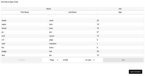 React Table Sub Components Codesandbox