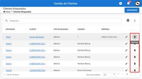 Cross Segmentos CRM Gestão de Clientes Contas Clientes bloqueados