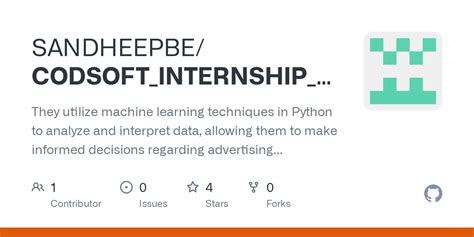 GitHub SANDHEEPBE CODSOFT INTERNSHIP SALES PREDICTION USING PYTHON