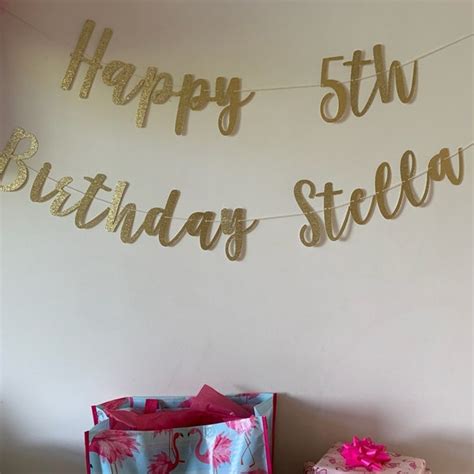 Happy Birthday Banner 2 Lines Custom Happy Birthday Happy Birthday