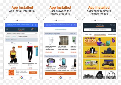 Lazada Deep Link Lazada Mobile App Hd Png Download 808x524