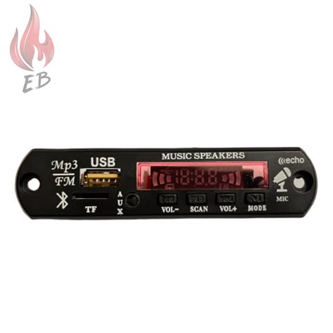 5v Bluetooth Mp3 Decoder Module With Display Fm Usb Aux