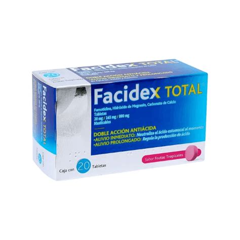 Facidex Total Sabor Frutas 10 Tabletas Farmacias Klyns