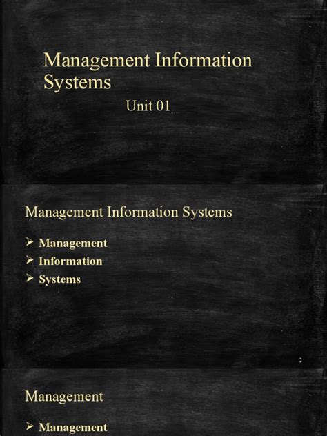 Management Information Systems Unit 01 Pdf Management Information