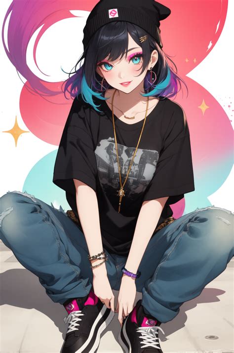 Ai Art Street Girl By Potee Pixai Anime Ai Art Generator For Free