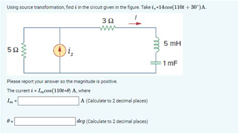 solved using source transformation find i ﻿in the circuit