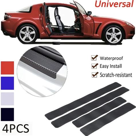 3D Car Carbon Fiber Universal Dustproof Door Sticker Threshold Cars