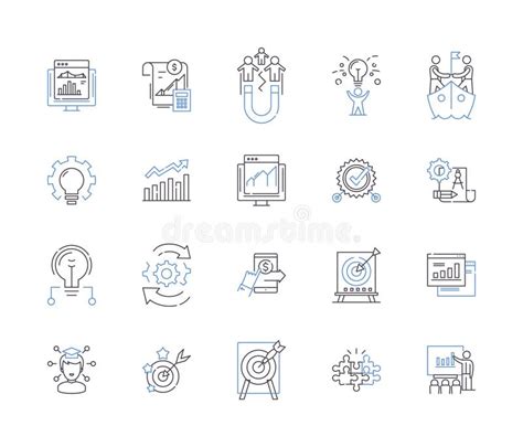 Company Strategy Outline Icons Collection Strategy Organization Goals Objectives Management