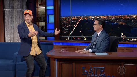 Blues Clues Steve Burns Hugs An Emotional Stephen Colbert On The Late