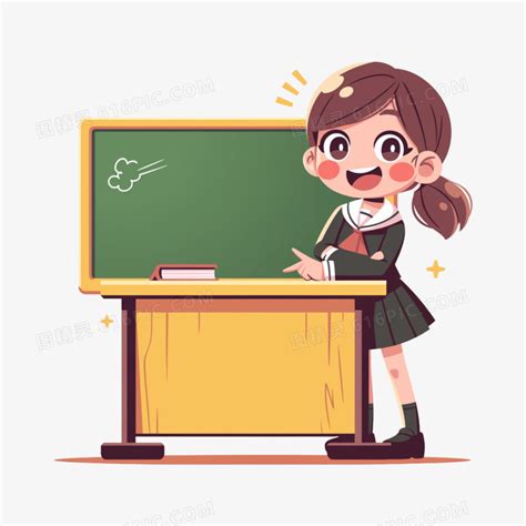 卡通手绘老师上课教育课堂图片免费下载png素材编号192im0dr6图精灵