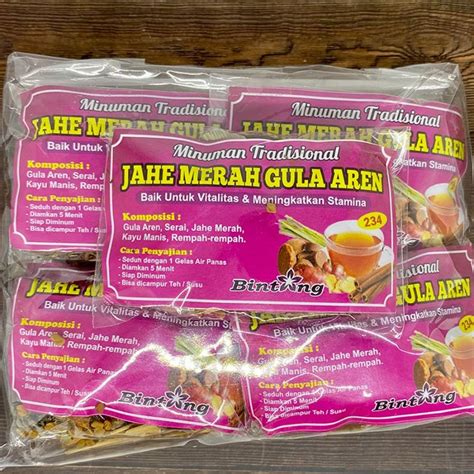 Jual Wedang Jahe Merah Gula Aren Minuman Tradisional Oleh Oleh Khas