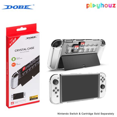 Ns Oled Model Dobe Crystal Case For Nintendo Switch Oled Hard Shell Protective Case With Game