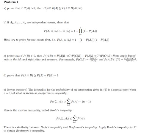 Solved Problem A Prove That If P A Then Pa Ba Pan Chegg Com