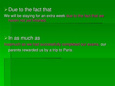 Ppt Adverb Reason Clauses Powerpoint Presentation Free Download Id