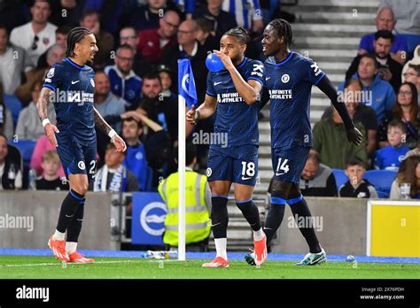 Christopher Nkunku Of Chelsea Celebrates Scoring His Teams Second Goal