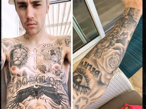 Justin Bieber Tattoos And Meanings