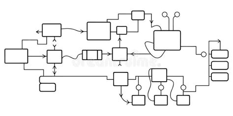 Abstract Flowchart Network Diagram Complex Data Process Vector