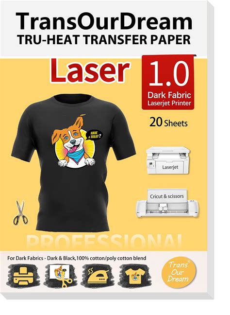 Buy TransOurDream Iron On Heat Transfer Paper For Dark T Shirts 20
