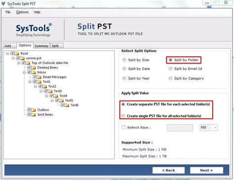 Pst Splitter Tool To Split Outlook Pst File Into Smaller Parts
