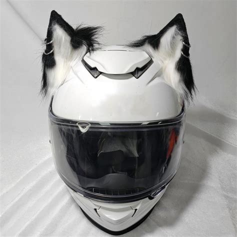 Handmade Wolf Ears Motorcycle Helmet Cover Furry Helmet Accessory Etsy