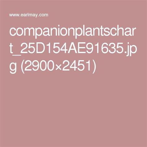Companion Plants Chart