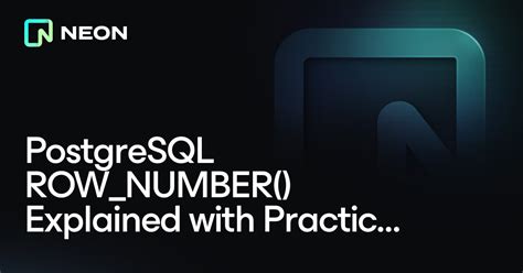 Postgresql Rownumber Explained With Practical Examples