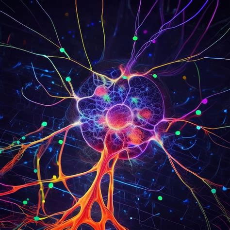 Red Neuronal Brillante Foto Premium