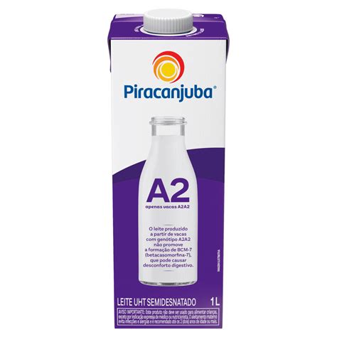Piracanjuba Leite Semidesnatado A2 1l Supermercado Coop