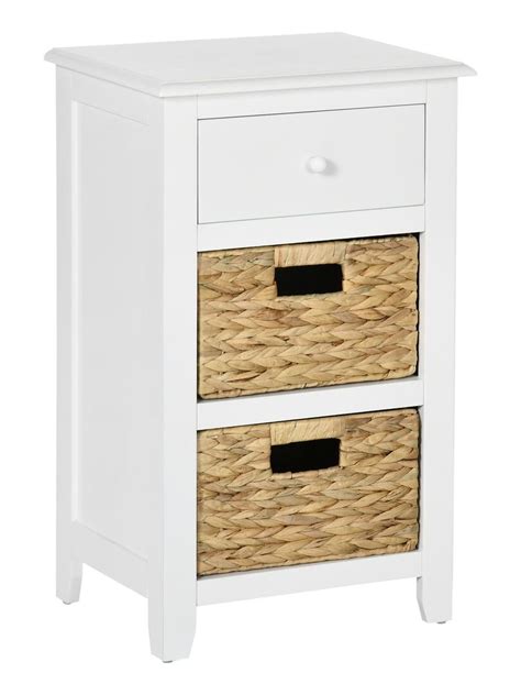 Chiffonnier 3 Tiroirs Style Cosy Chic Jacynthe Deau Mdf Blanc Blanc Kiabi 6990€
